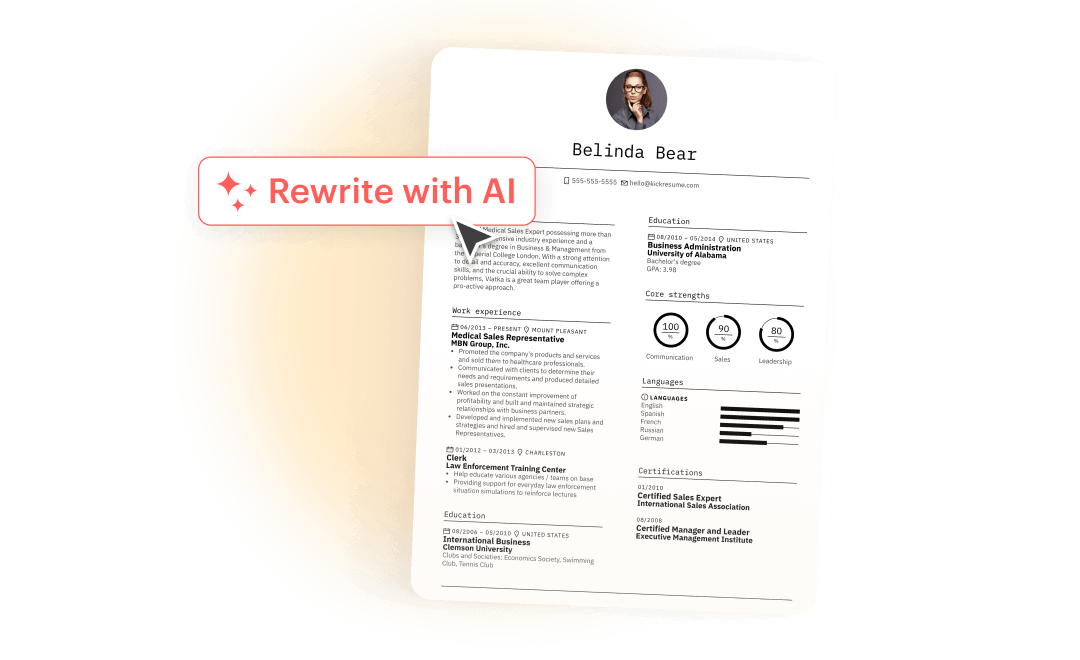 AI Resume Rewriter | Fix & Improve Your CV in Seconds | Kickresume