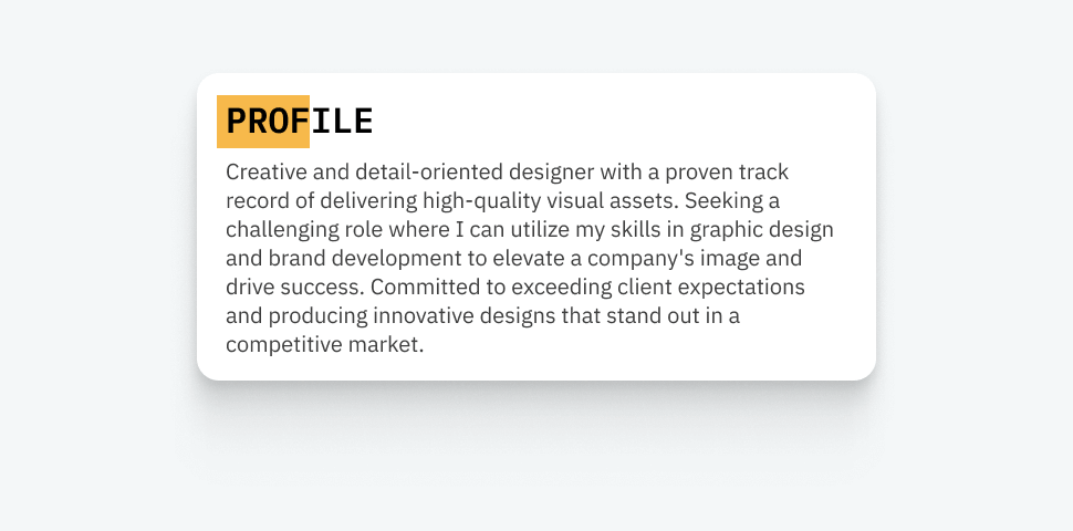 Career Summary Resume Section Generator | Kickresume