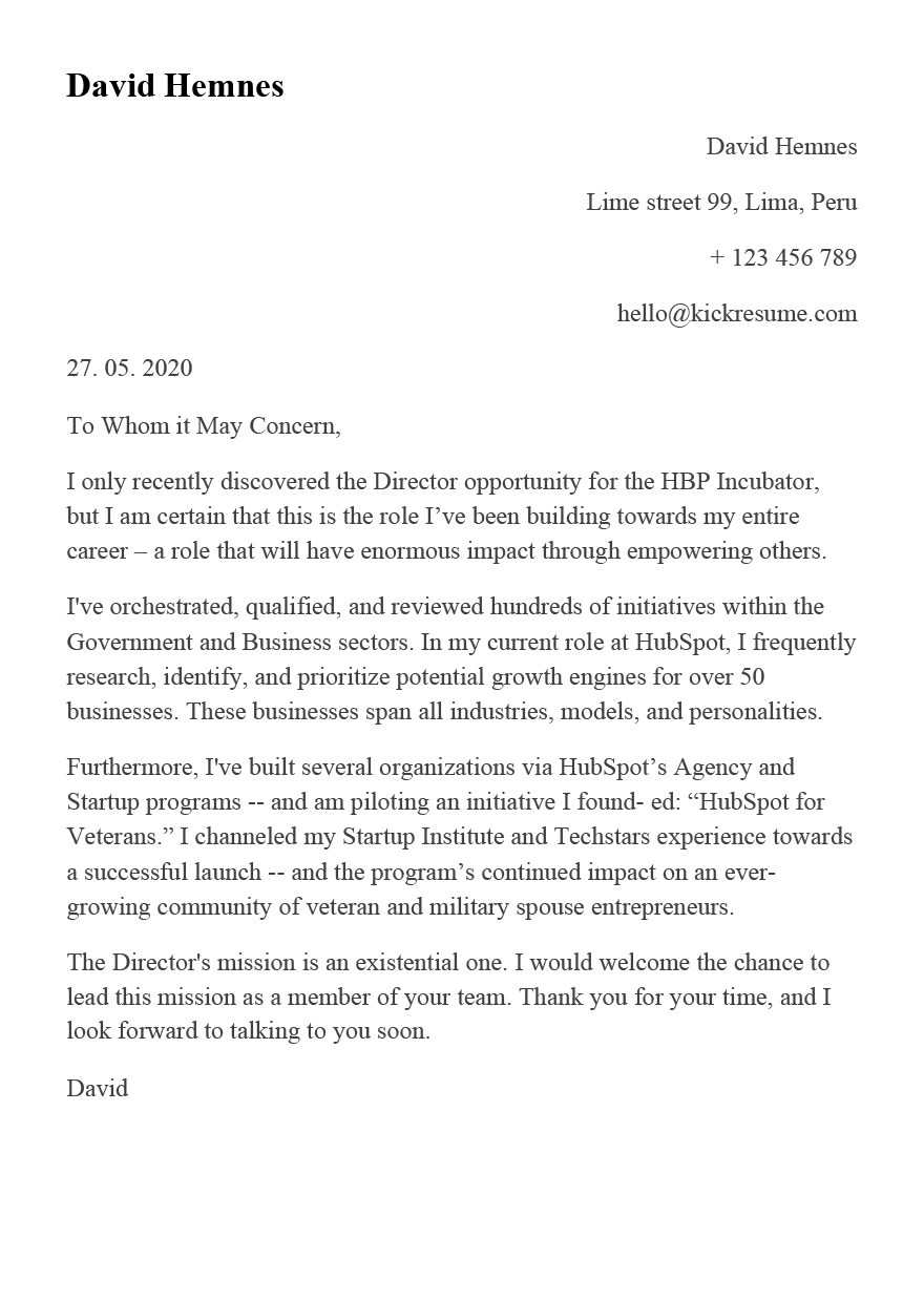 Cover Letter Builder | Create a Cover Letter | Kickresume