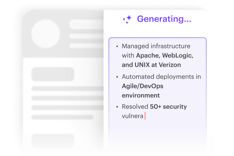 AI Resume Bullet Point Generator—Free to Try | Kickresume