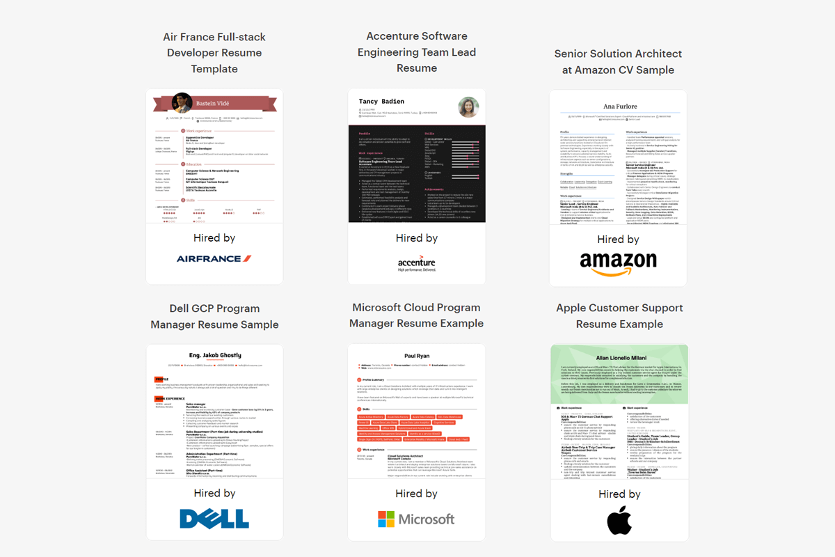 Kickresume | Melhor Resume & Cover Letter Builder Online