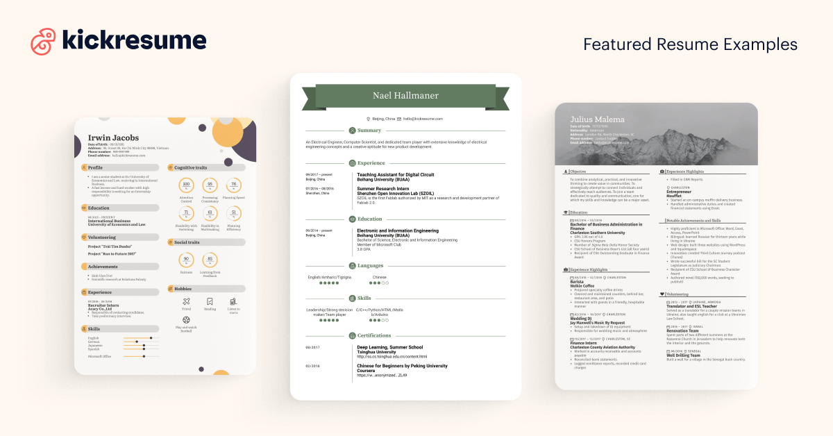 Best Resume Examples & CV Samples