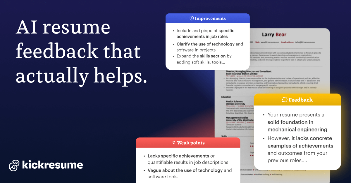 Improve Your CV Instantly With AI Resume Feedback | Kickresume