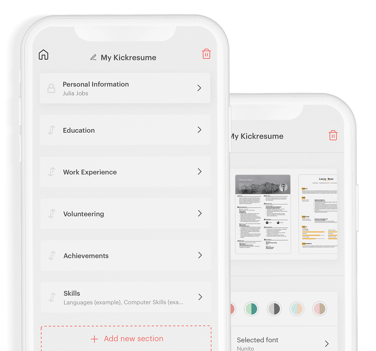 Get Kickresume’s resume builder app for iOS. | Kickresume
