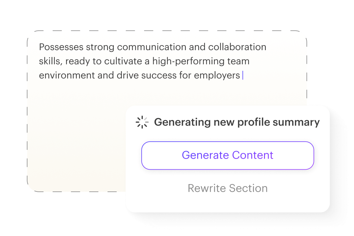 AI Resume Summary Generator—Free to Try | Kickresume