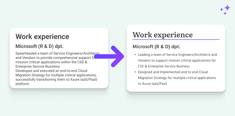 Work Experience Resume Section Generator | Kickresume | Kickresume